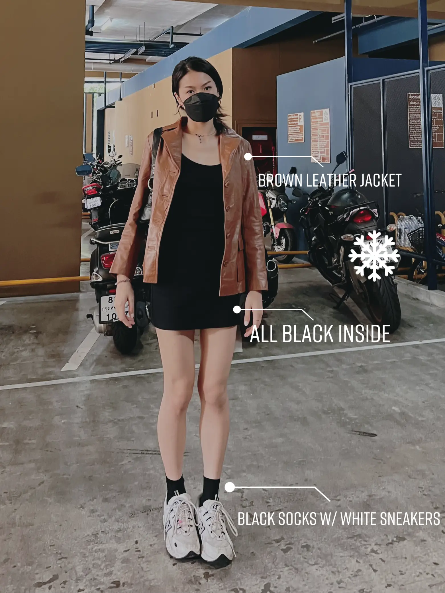 Ootd with my fav leather jacket 🤎 | แกลเลอรีที่โพสต์โดย raveesara | Lemon8
