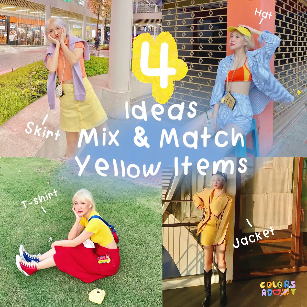 4 Ideas Mix & Match YELLOW Items 🍋 | แกลเลอรีที่โพสต์โดย UNUNTK 🌈 | Lemon8