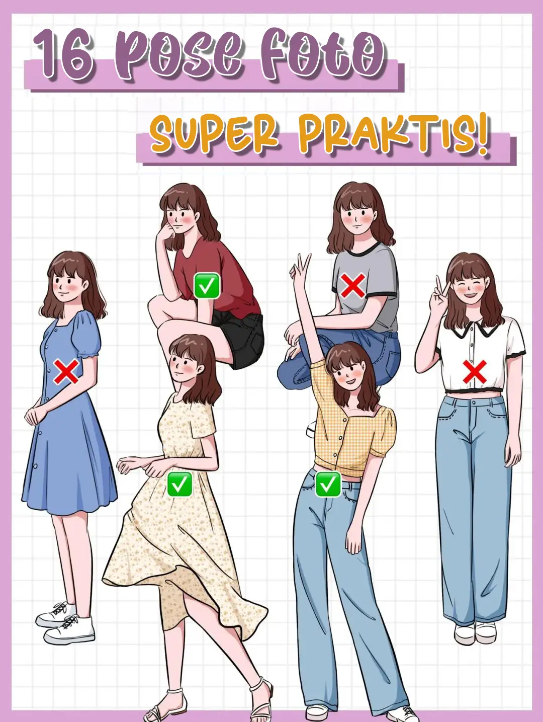 🌟16 pose foto agar terlihat tinggi dan kurus! | Galeri diposting oleh ...