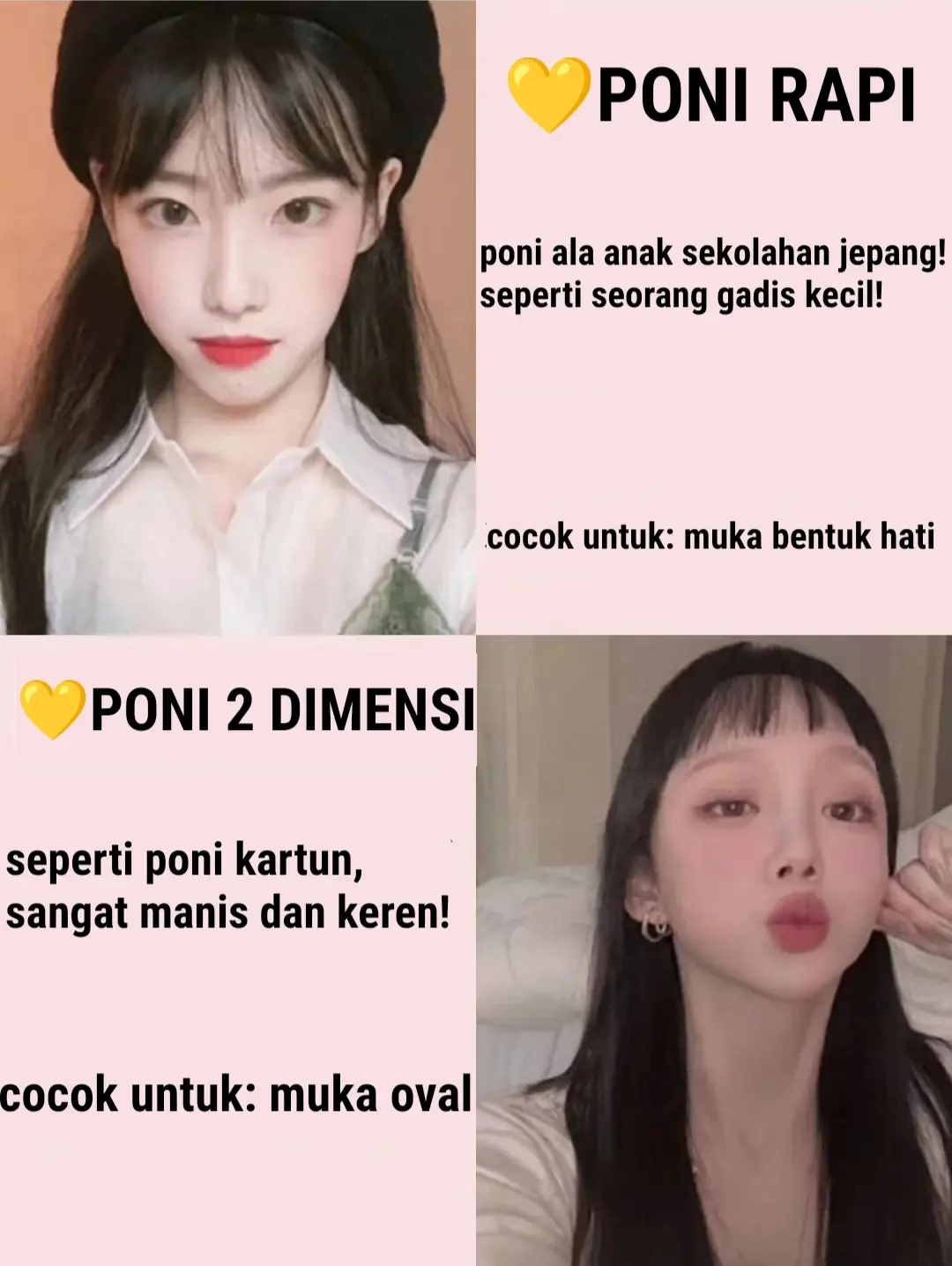 KUMPULAN MODEL PONI 💇‍♀️ | Galeri diposting oleh hairluv | Lemon8