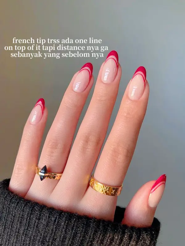double french tip nail inspo😍 💅🏻 | Galeri diposting oleh graciellaks ...
