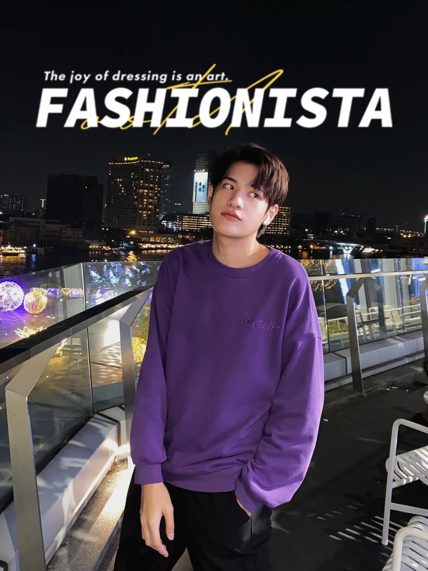 สเวตเตอร์เก๋ๆชิคสีม่วงใส่แล้วโคตรเท่! | แกลเลอรีที่โพสต์โดย ty.wsb | Lemon8