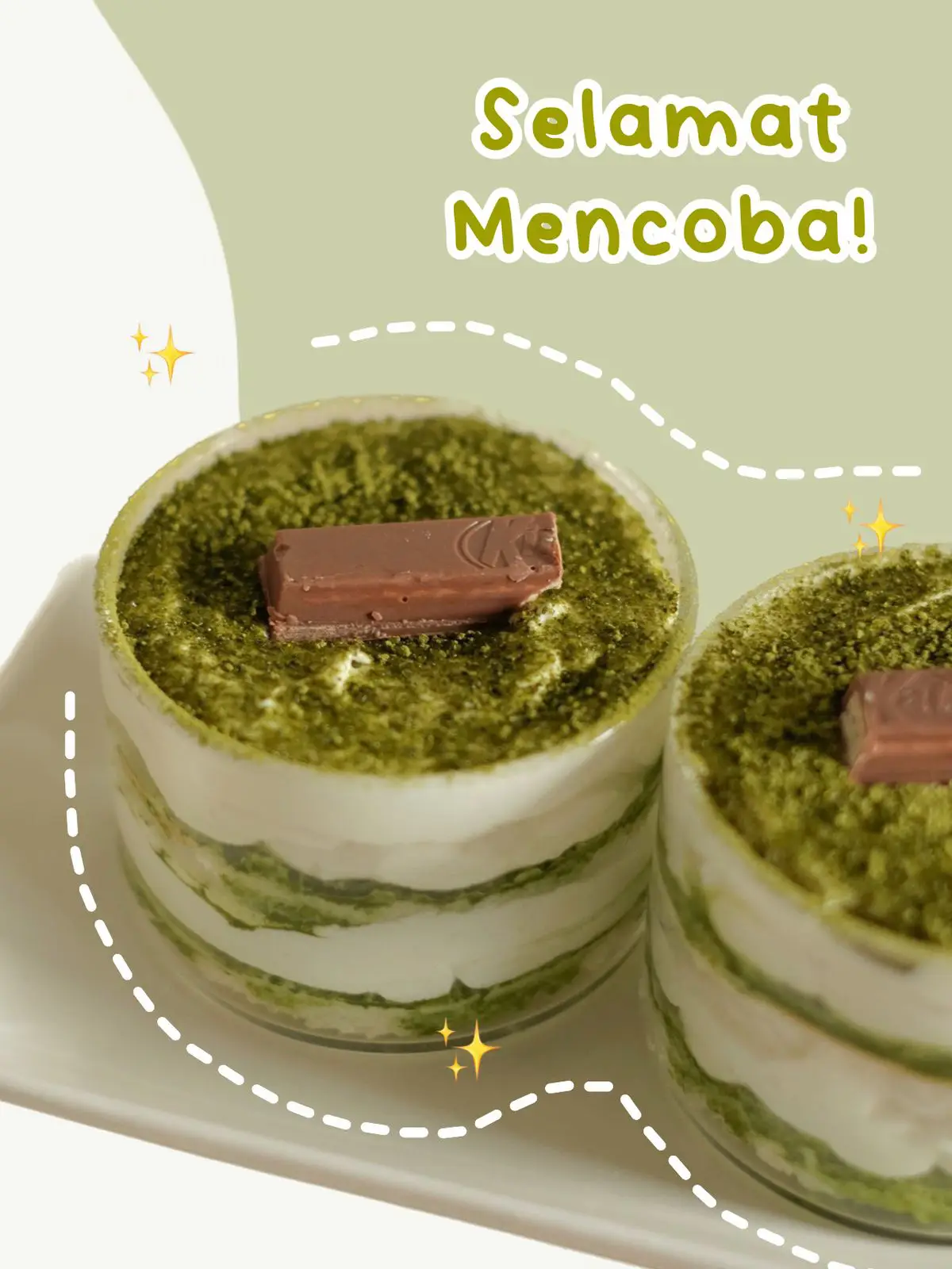 CUMA 3 BAHAN! MATCHA-MISU DESSERT 🍃🍰 | Galeri diposting oleh ...