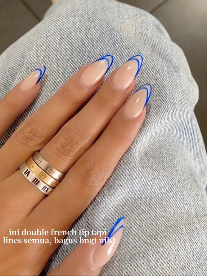 double french tip nail inspo😍 💅🏻 | Galeri diposting oleh graciellaks ...