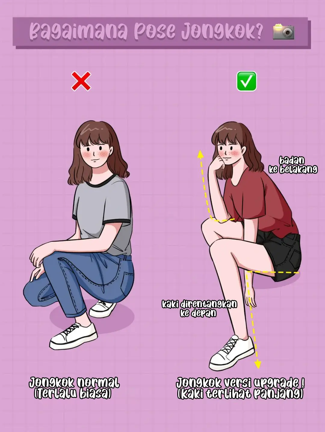 🌟16 pose foto agar terlihat tinggi dan kurus! | Galeri diposting oleh ...