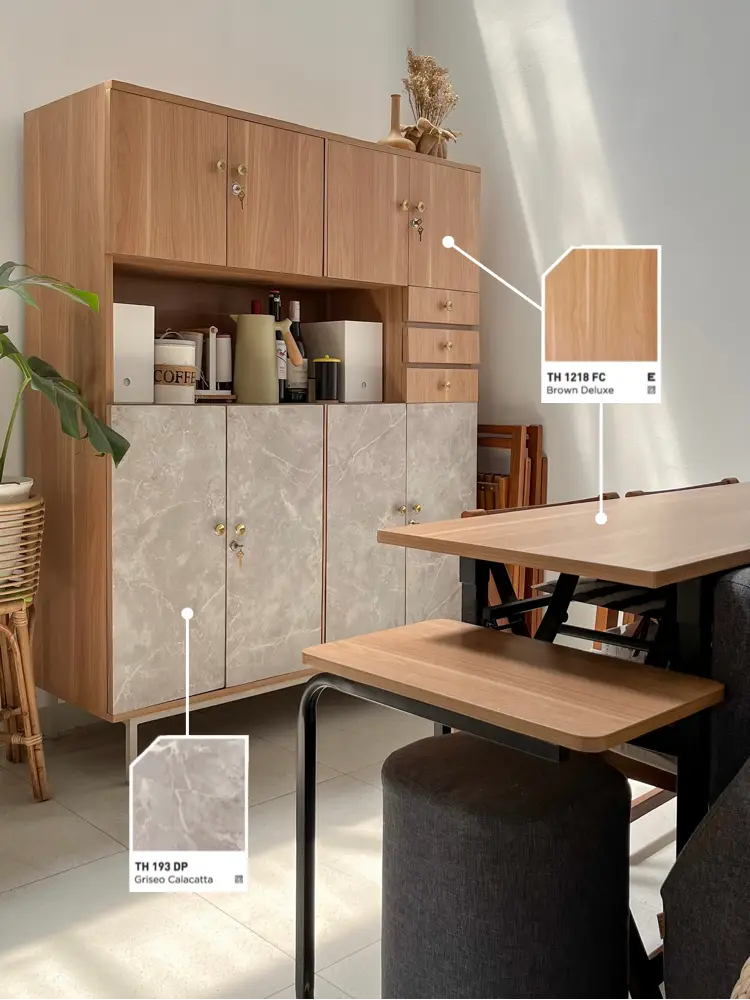 Inspirasi warna HPL tone Japandi-Industrial | Gallery posted by NatsukashiiHome | Lemon8