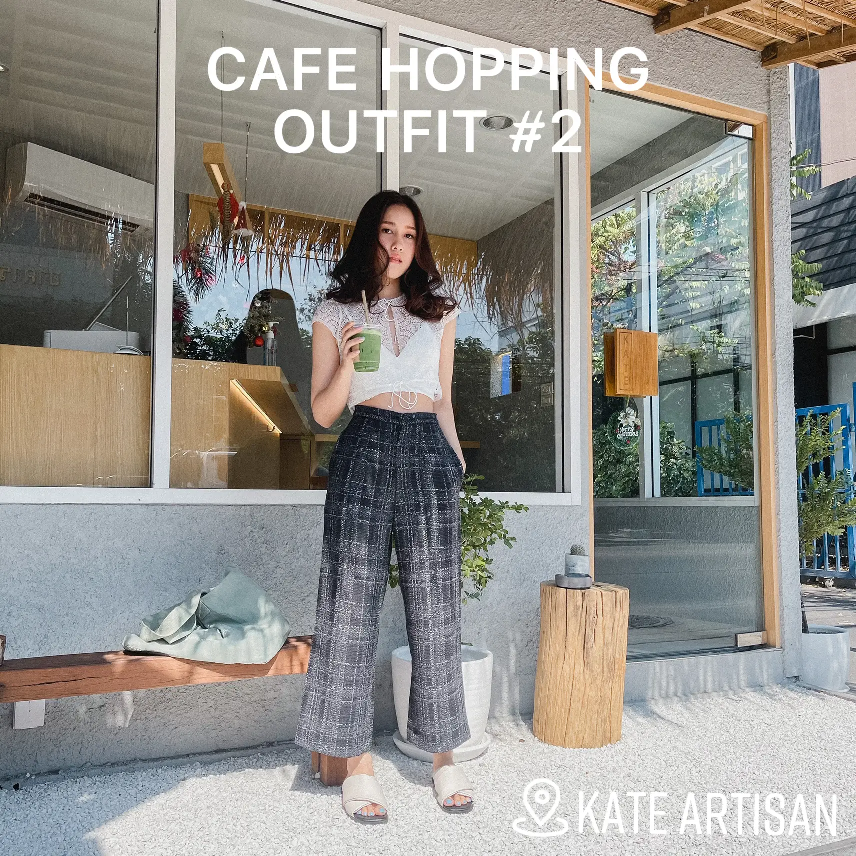 Cafe hopping outfit ep.2 | แกลเลอรีที่โพสต์โดย Chalomchompoo | Lemon8