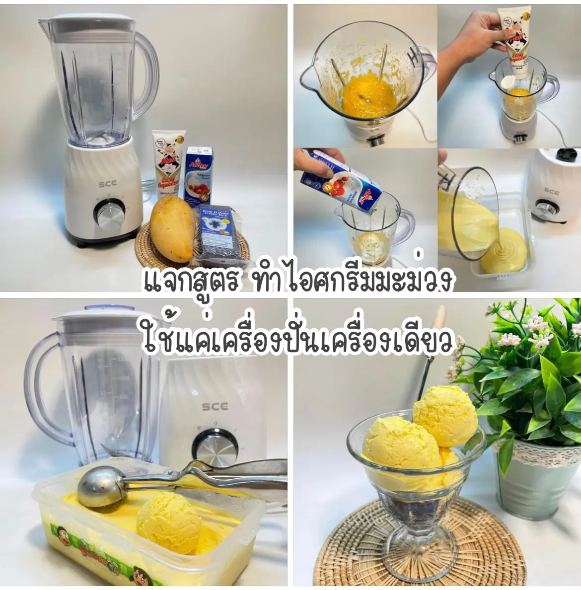 Make mango ice cream. Just use one blender. | Gallery posted by กาญจน์ ...