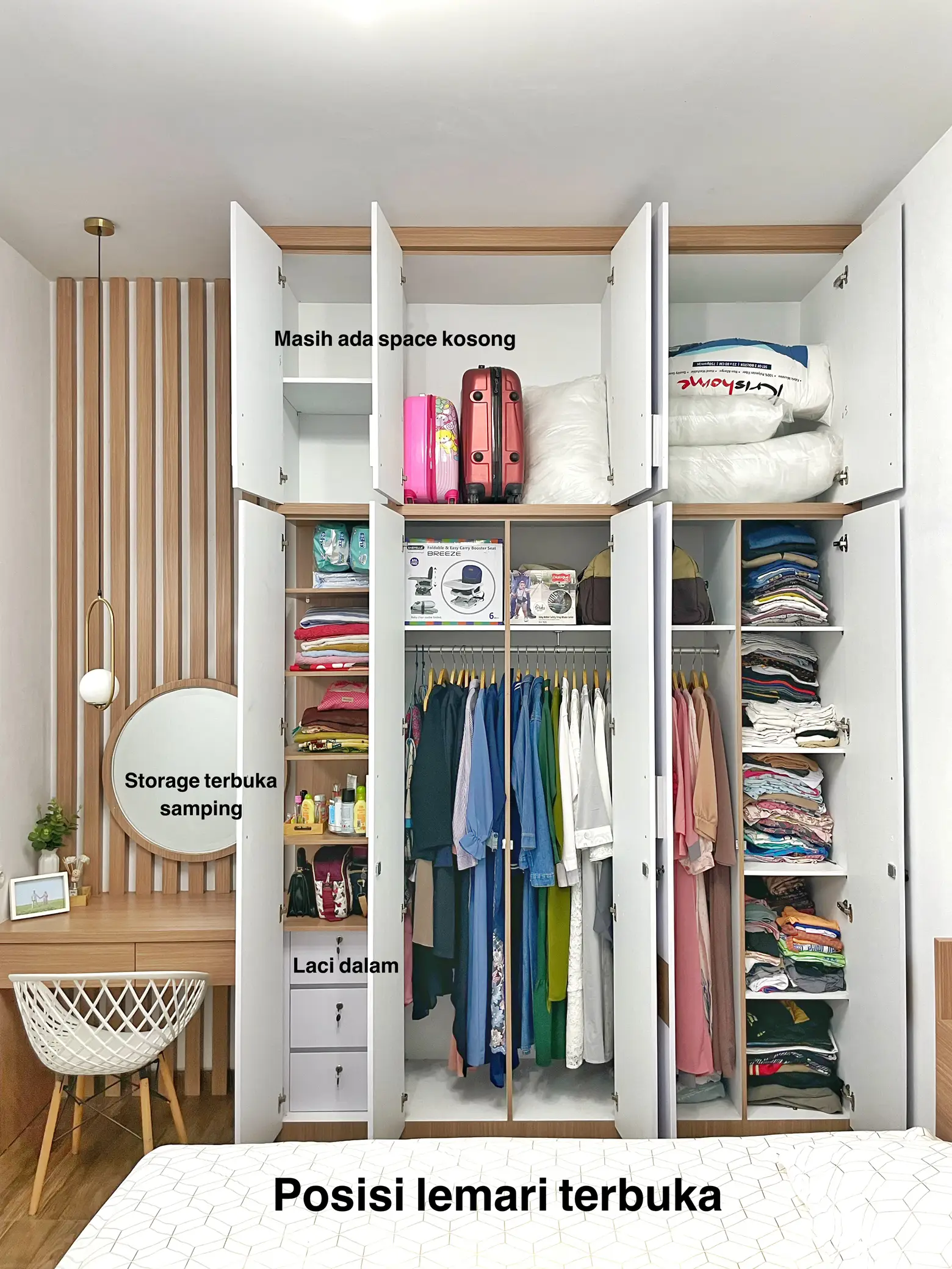 Memaksimalkan Space Kamar Tidur dgn Lemari Tanam | Galeri diposting oleh rumah.mnt | Lemon8