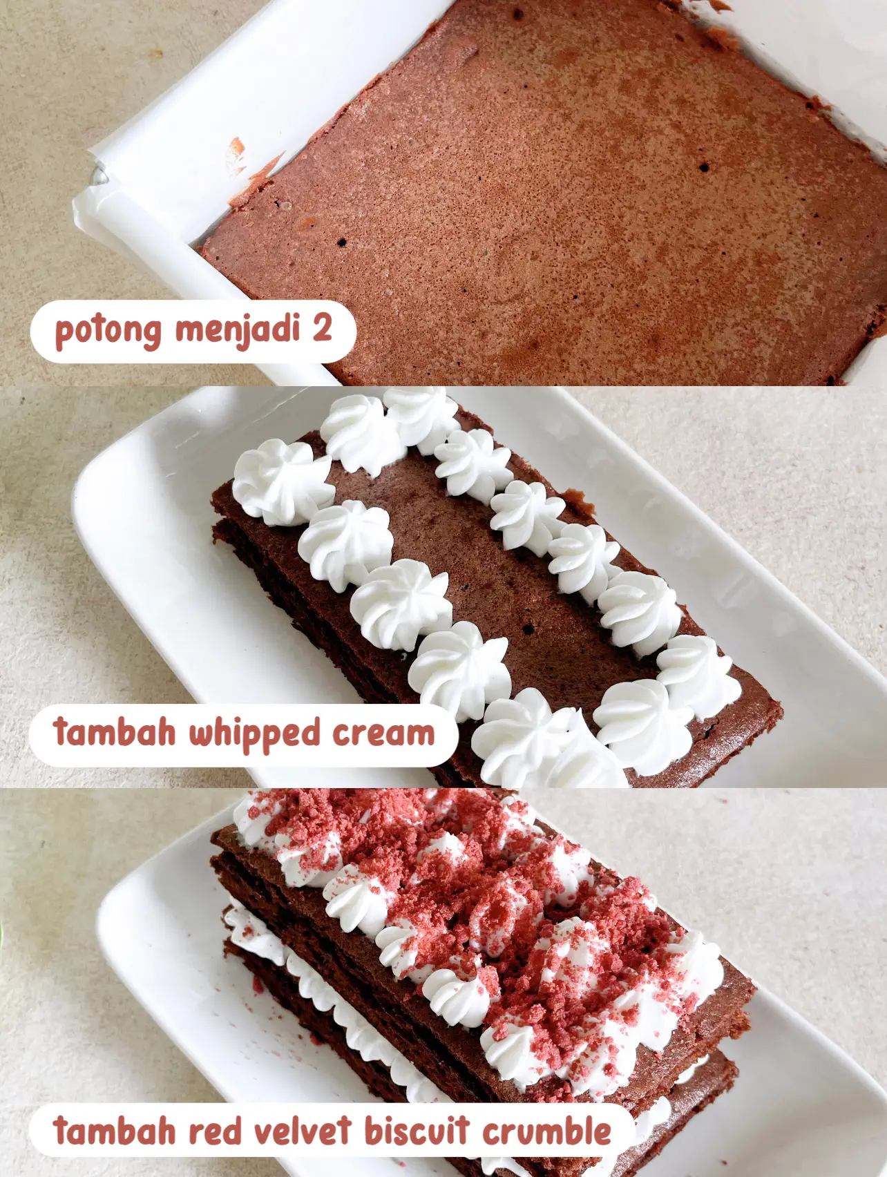 RED VELVET CAKE CUMA PAKE 1 TE | แกลเลอรีที่โพสต์โดย ourlifecorner | Lemon8