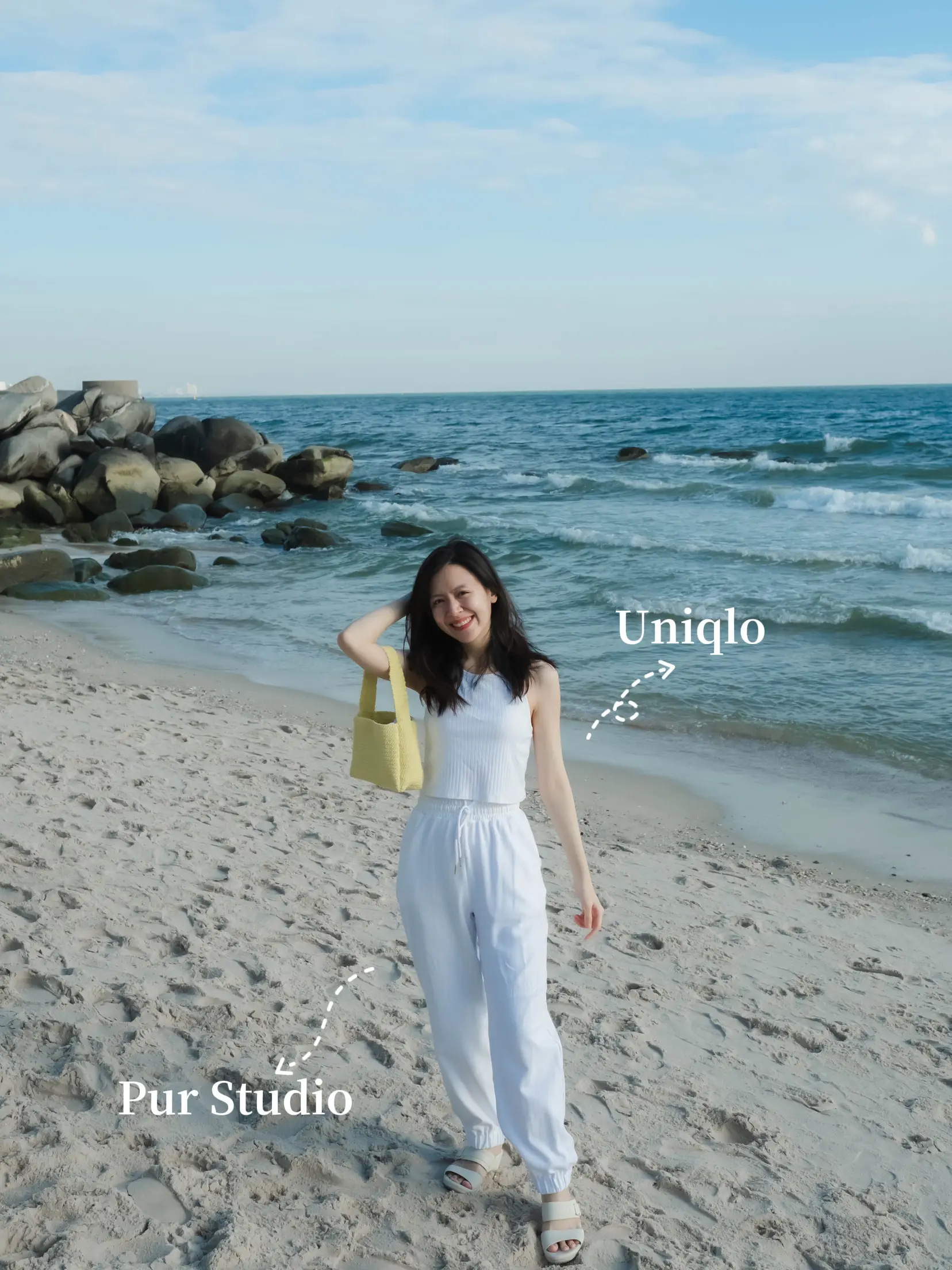 ฮาวทูแต่งตัวไปทะเล 🏖🏖 All White Look 🤍🤍 | แกลเลอรีที่โพสต์โดย PloyStation | Lemon8