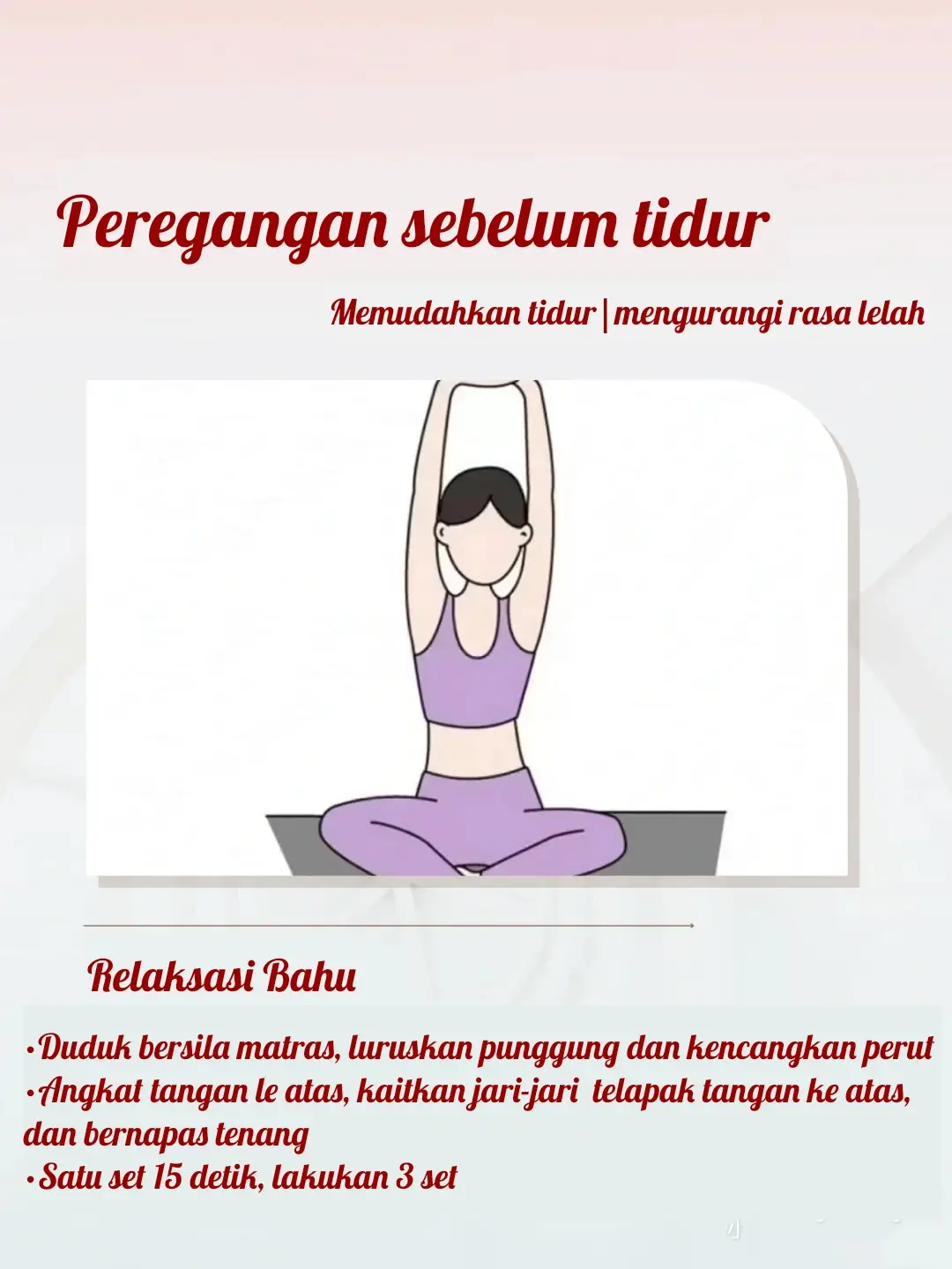 5 Gerakan Peregangan Sebelum Tidur 🛌 | Galeri diposting oleh work.out | Lemon8
