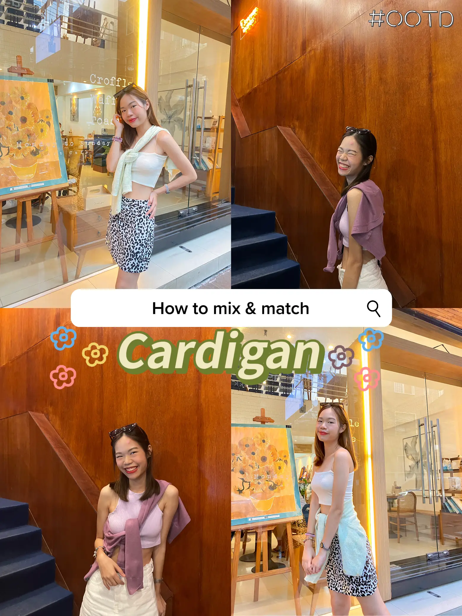 ˚ How to mix&match cardigan☔️ | แกลเลอรีที่โพสต์โดย tp🐆 | Lemon8