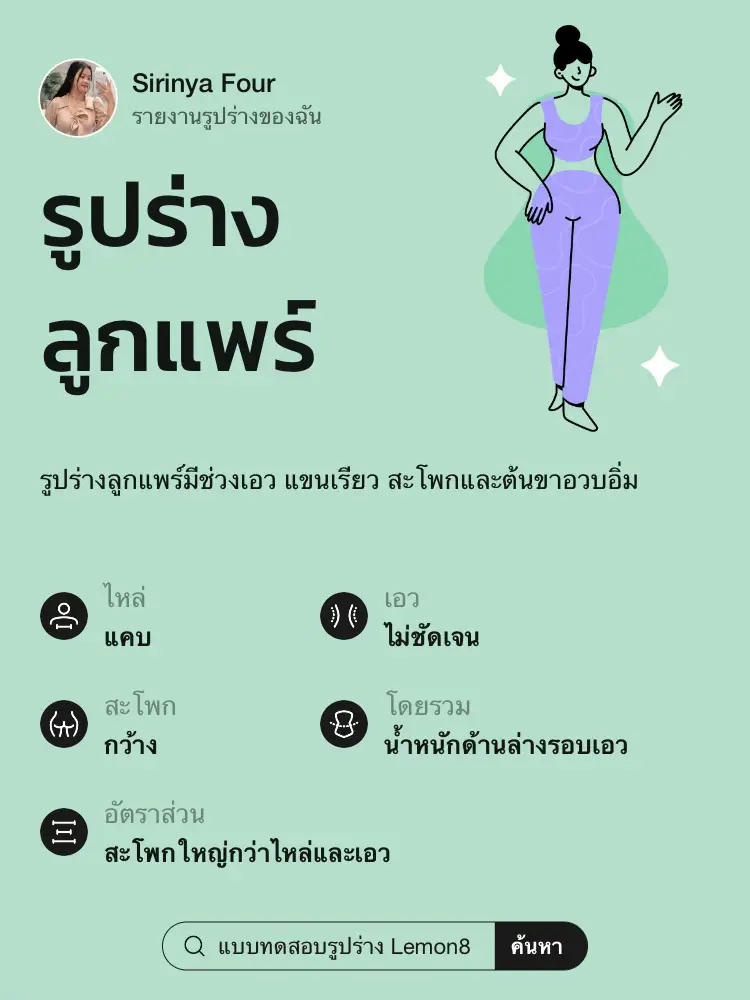 รายงานรูปร่างของฉัน | แกลเลอรีที่โพสต์โดย Sirinya Four | Lemon8
