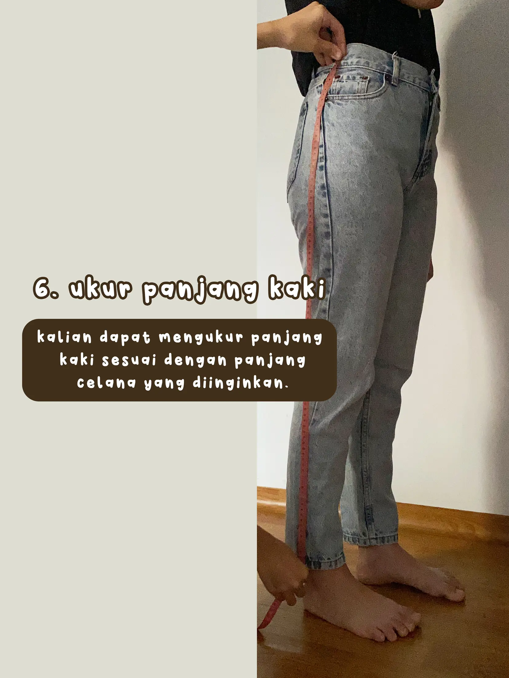 Cara ukur badan sebelum beli celana online 👖 | Galeri diposting oleh Fany | Lemon8