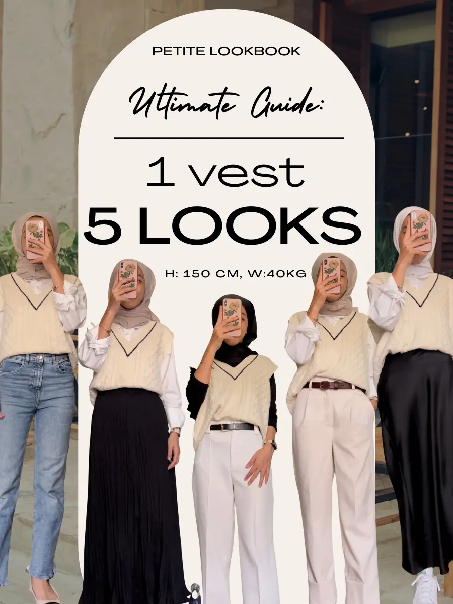 Capsule Wardrobe | 1 Vest 5 Looks | Galeri disiarkan oleh Hana Aisya | Lemon8