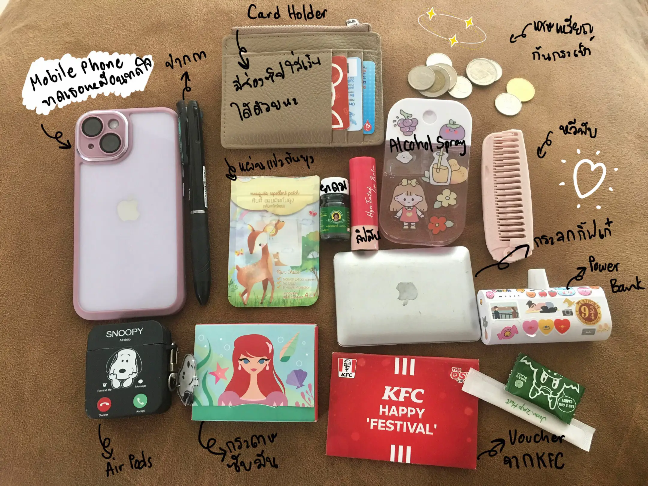 What’s in my daily bag🧸🤍 | แกลเลอรีที่โพสต์โดย Mommy Gammy | Lemon8