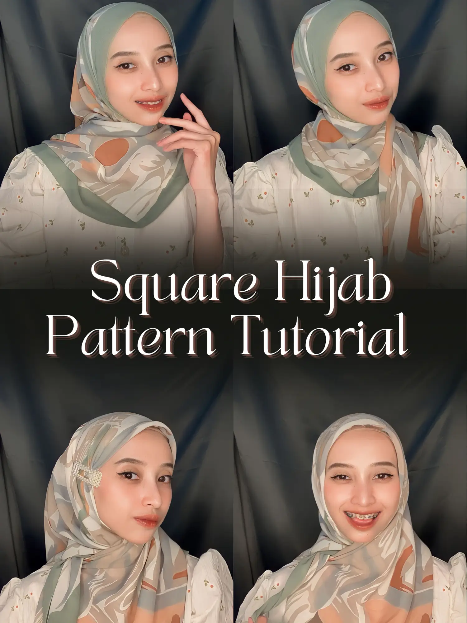 Tutorial Hijab Segiempat Motif ️ | Video dipublikasikan oleh Raya ...