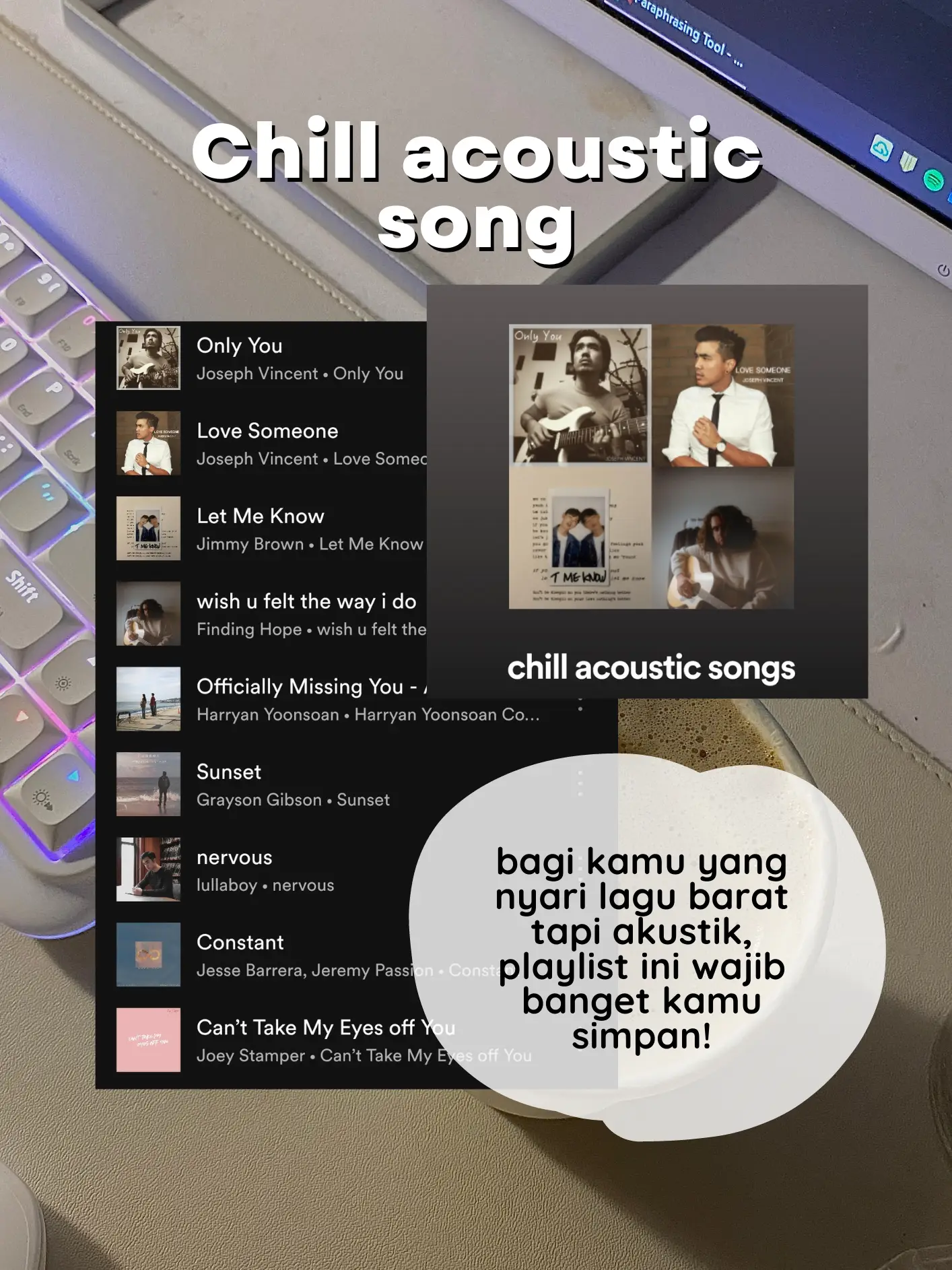 Rekomendasi playlist: spotify | Galeri diposting oleh kamilah | Lemon8