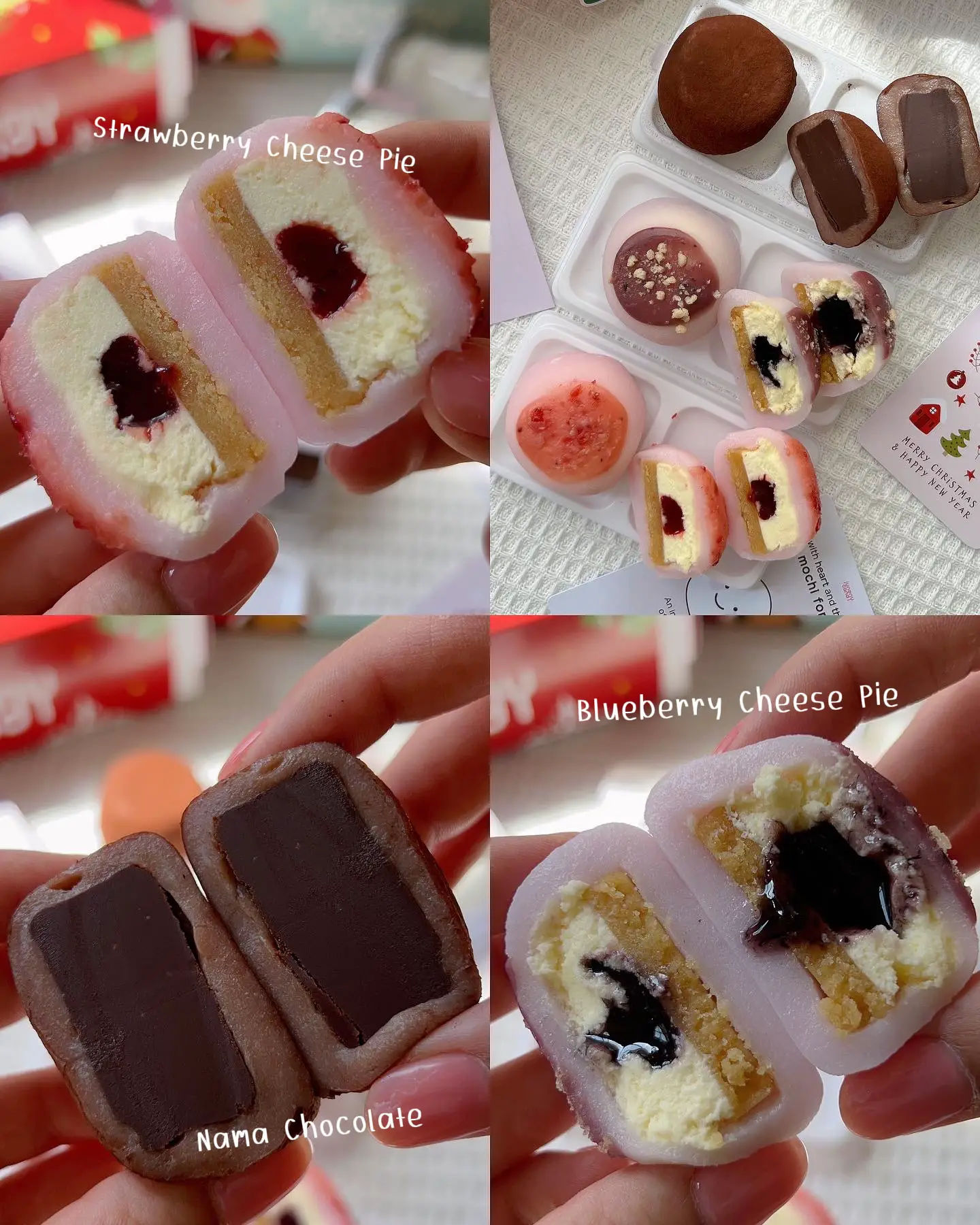 ไดฟุกุ แป้งนุ่ม หนึบ ไส้สตรอว์เบอร์รี่แบบเบิ้มๆ มาแบบจัดเต็ม 🍓 🎅🏻 | แกล ...