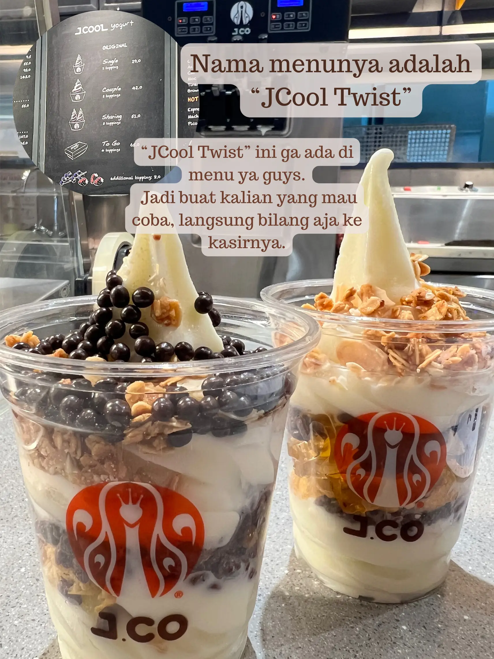 SECRET MENU YOGURT J.CO SUPER WORTH IT | Galeri diposting oleh Angelica ...