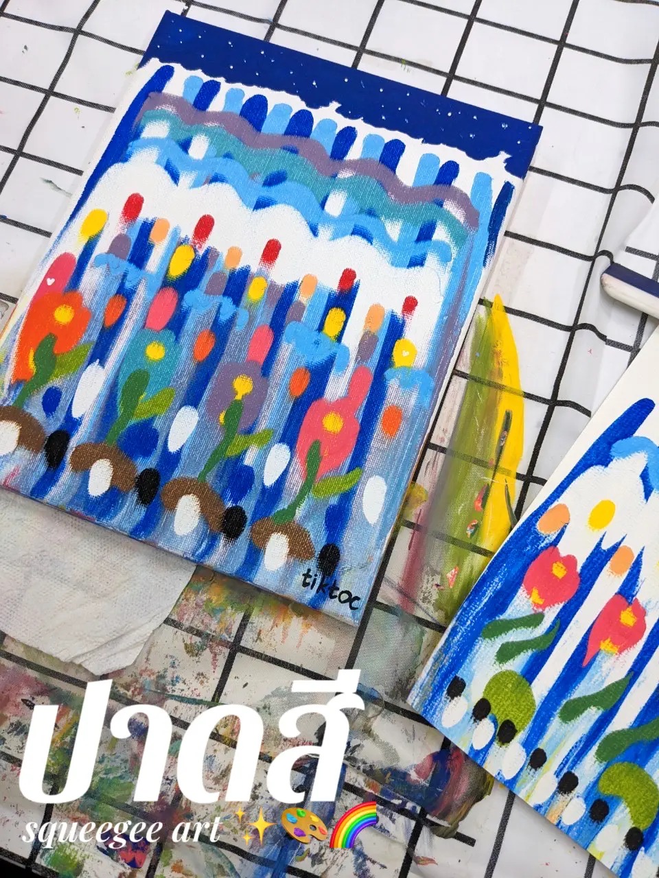 squeegee art 🎨 (ปาดสี) | แกลเลอรีที่โพสต์โดย tiktoc.ks | Lemon8