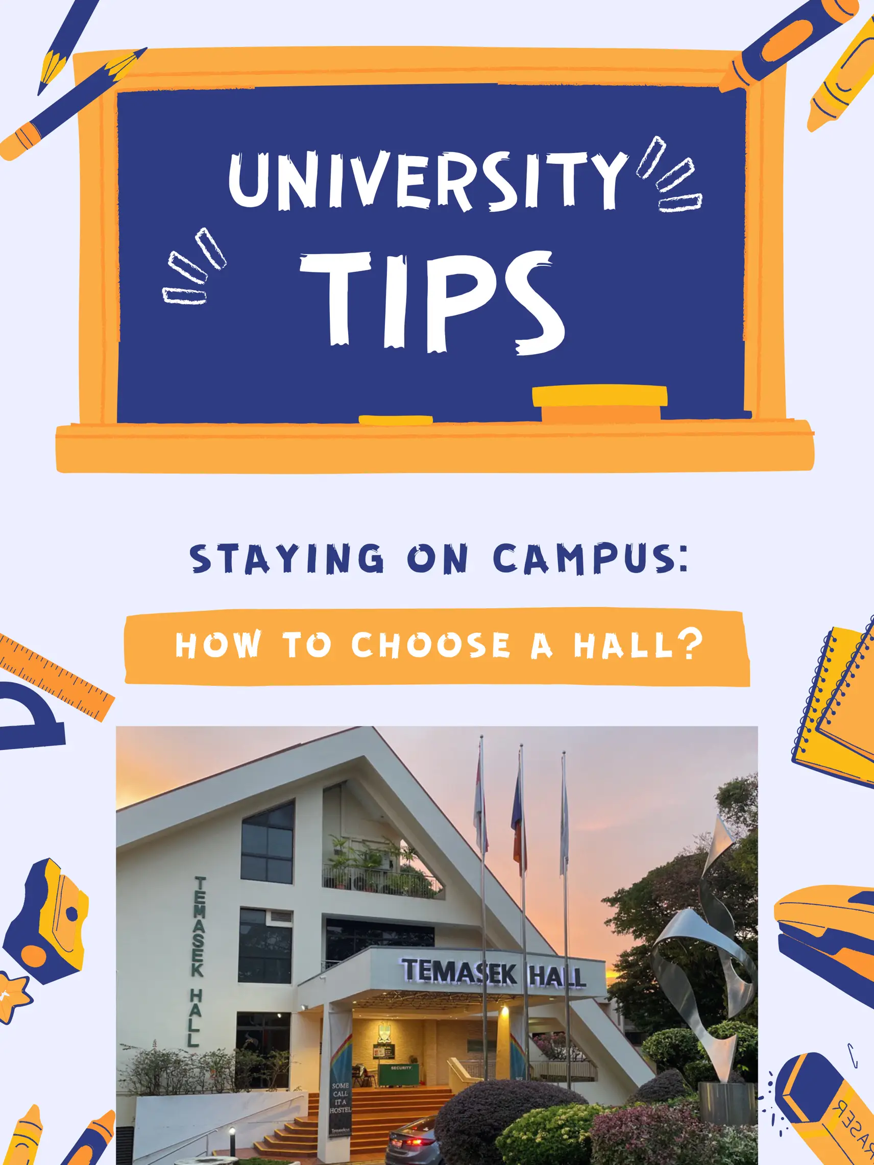 CHOOSING A HALL IN NUS… 😱🫢🧐UNIVERSITY TIPS | Gallery posted by Tatum ...