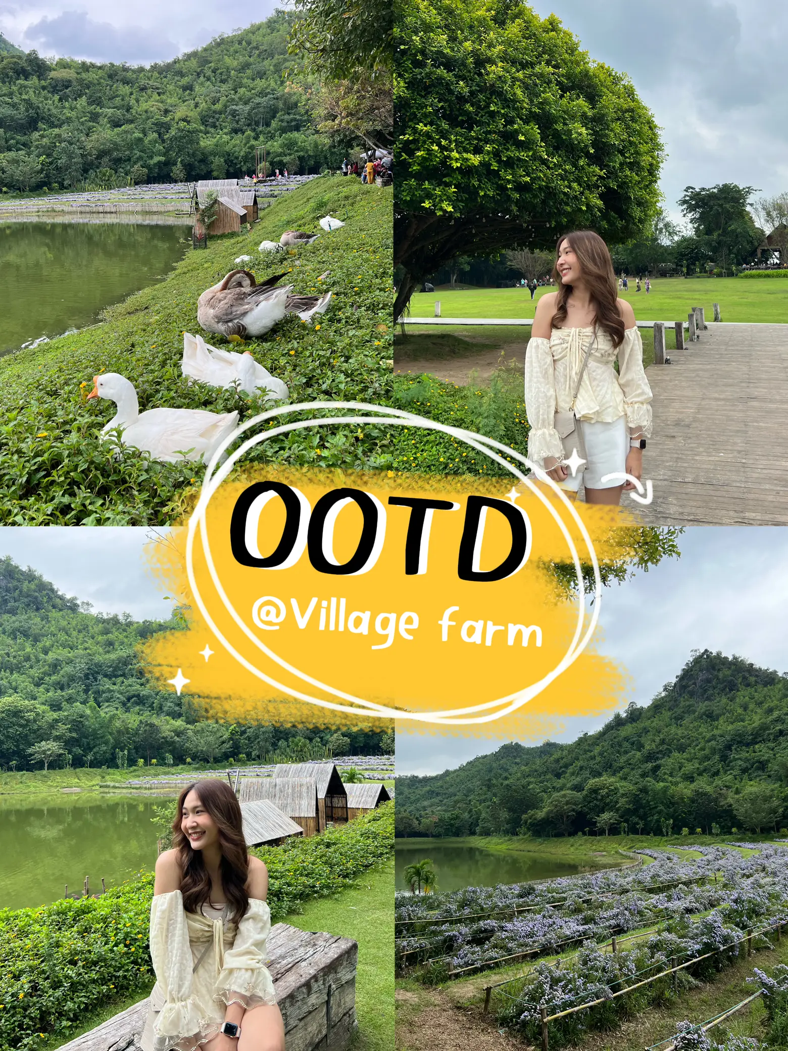 OOTD | The Village farm To Cafe’ | แกลเลอรีที่โพสต์โดย Meownts | Lemon8