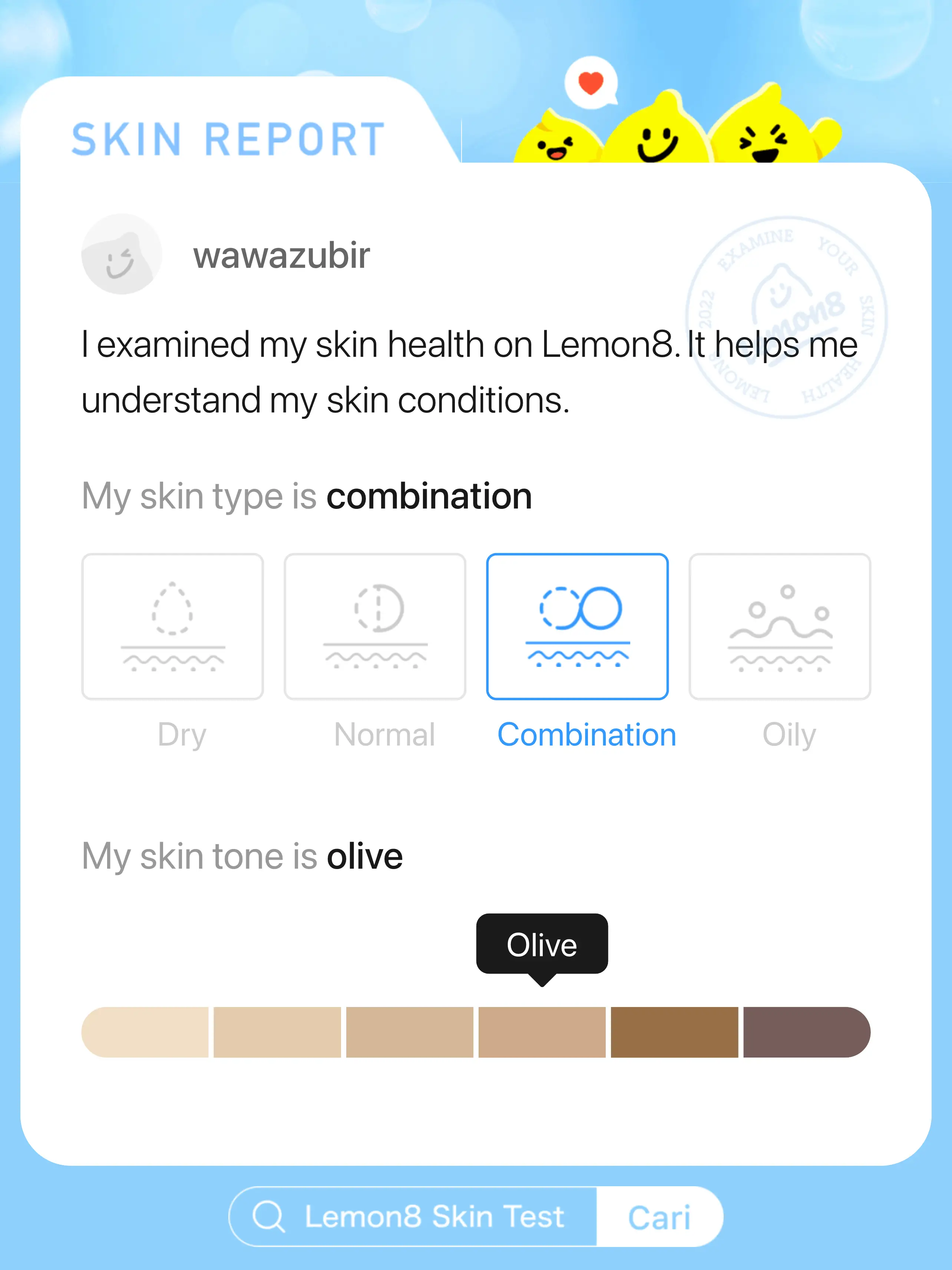 My Skin Report | แกลเลอรีที่โพสต์โดย Wawa Zubir | Lemon8