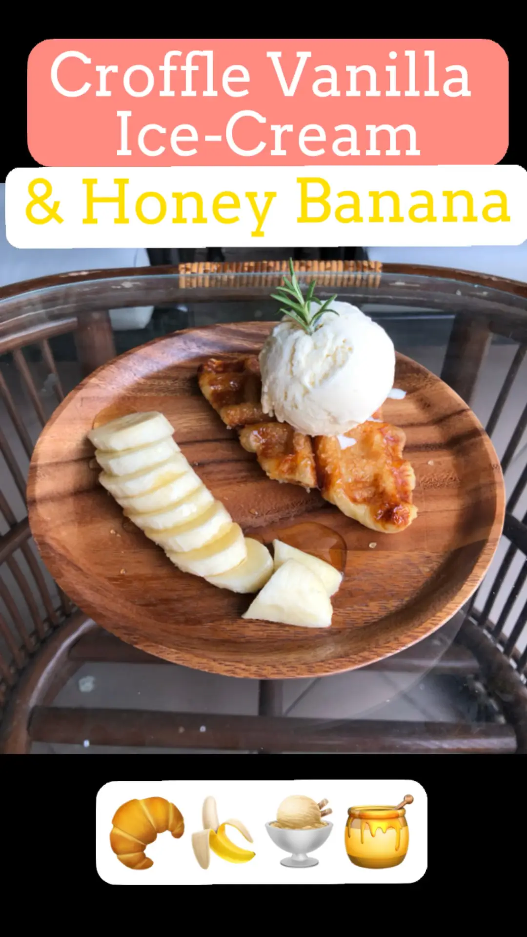 Croffle Vanilla Ice cream & Honey Banana🍌 | วิดีโอที่เผยแพร่โดย แฟbyFlair58 | Lemon8