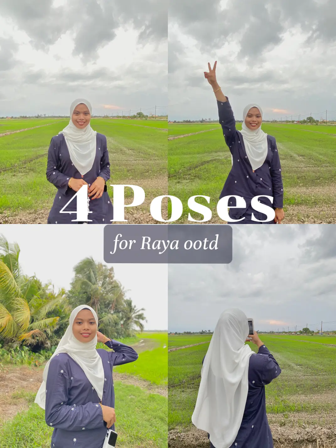 Raya Pose Ideas | RayaOOTD | Galeri disiarkan oleh Haniy.ssi | Lemon8