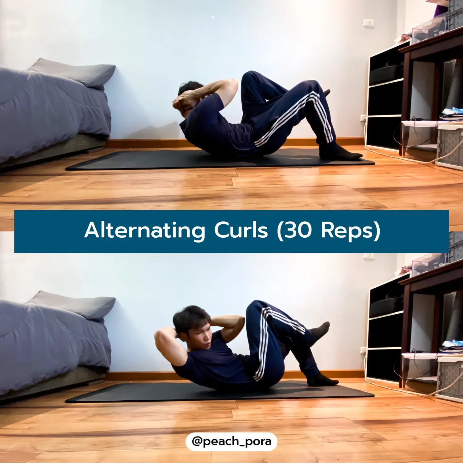 8 ท่า สร้างSIX PACK โคตรโดน 🔥🔥 | แกลเลอรีที่โพสต์โดย Peach_pora | Lemon8