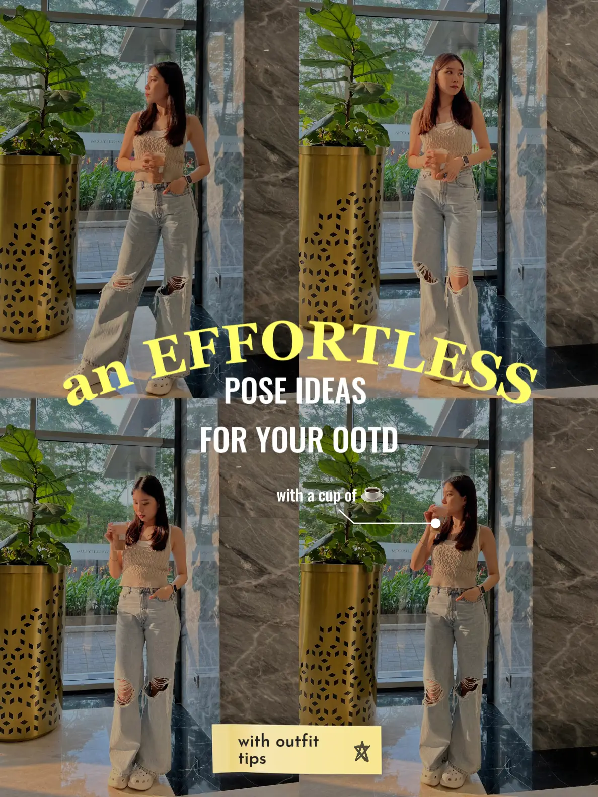 EFFORTLESS POSE for YOUR BEST OOTD! 💗🔥 | Galeri diposting oleh vankaaaa | Lemon8