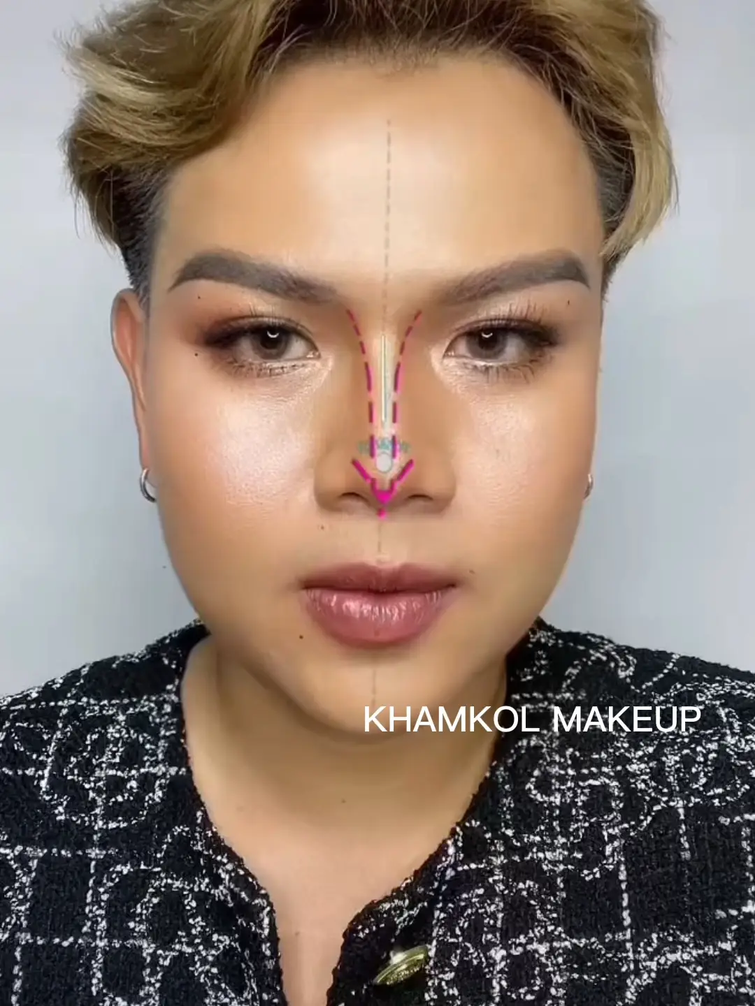 เพิ่มสันจมูกได้ง่าย แบบไม่ต้องเจ็บตัว | วิดีโอที่เผยแพร่โดย Khemkol Makeup | Lemon8