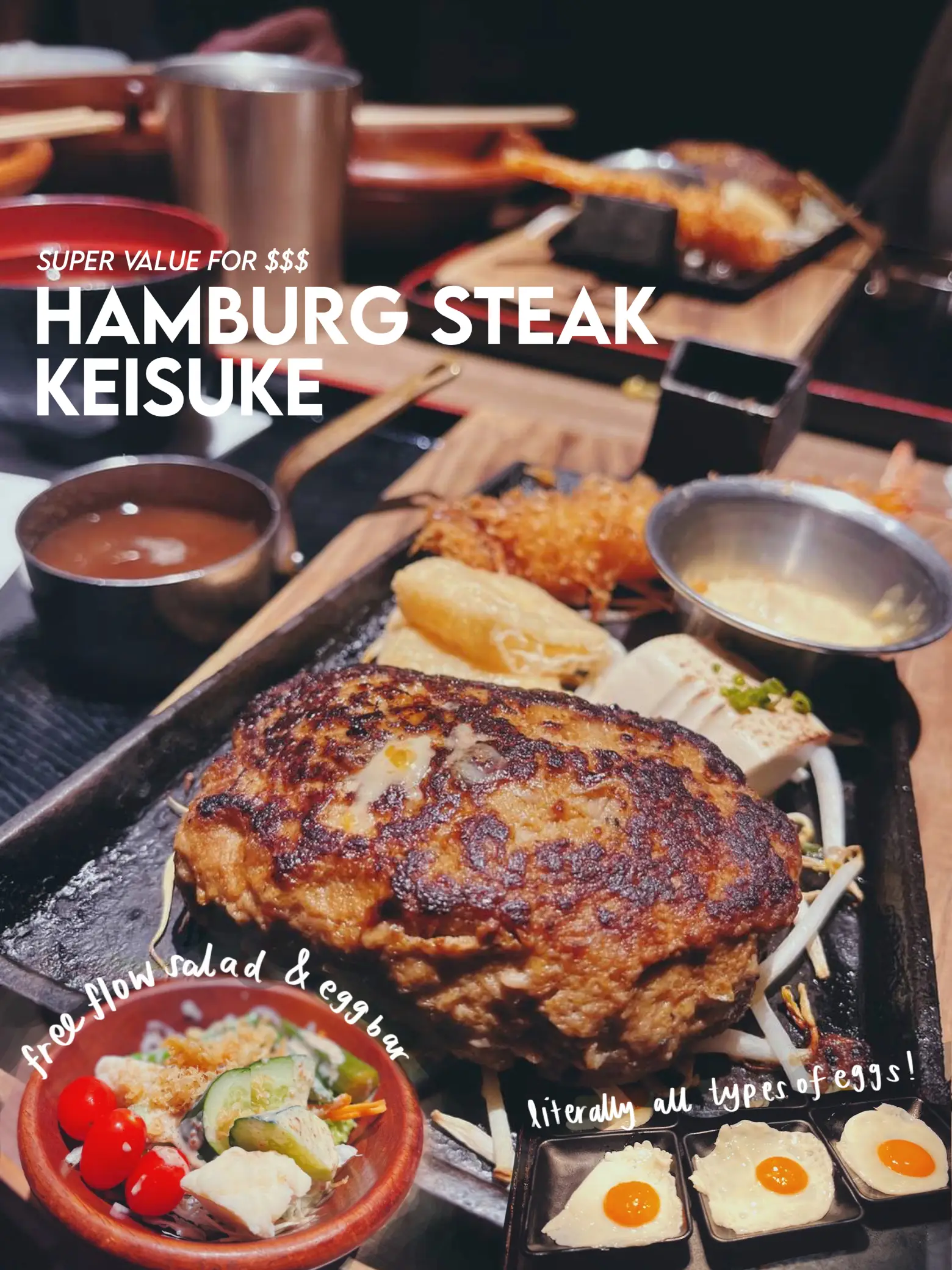 Hamburg Steak with FREE FLOW Salad & Egg Bar?! | แกลเลอรีที่โพสต์โดย ...