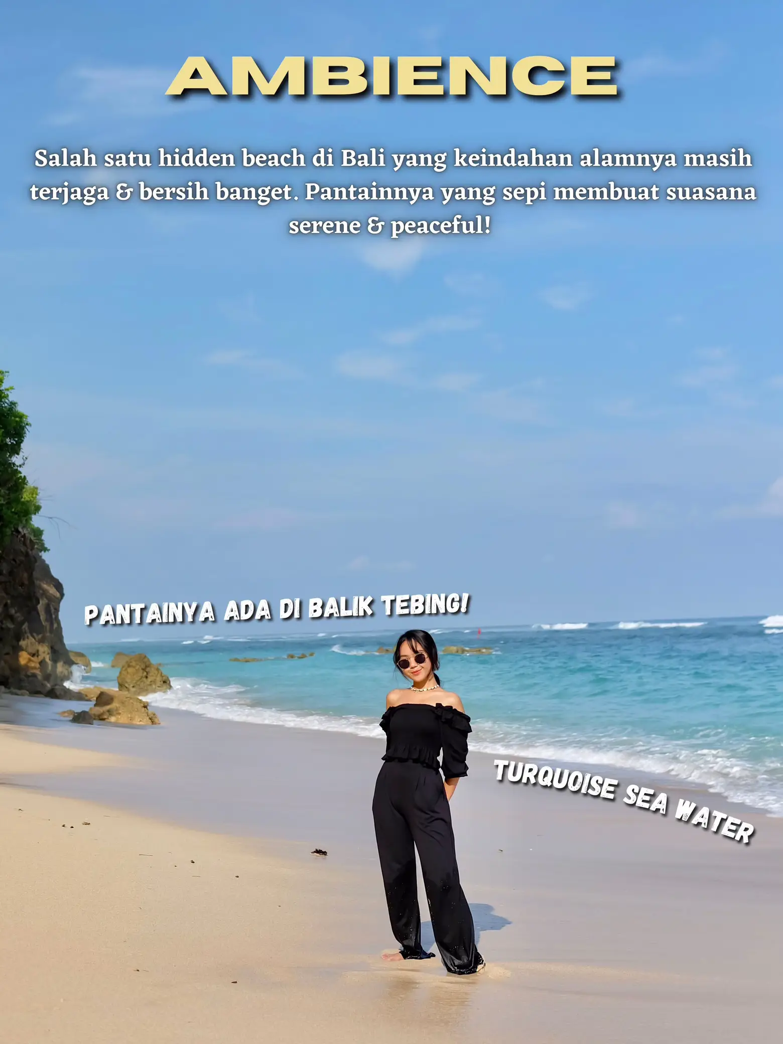 Hidden Beach Bali, Ada Pantai di Balik Tebing! 🌊🌊 | แกลเลอรีที่โพสต์โดย Nanda Gia | Lemon8