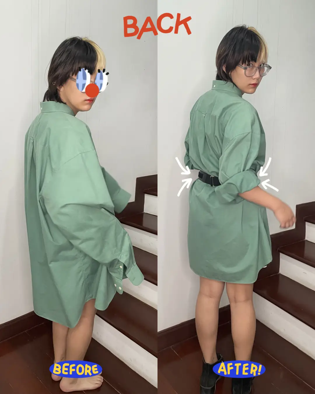 👔 เชิ้ต OVERSIZE 🐙 ใส่แล้วตัวกลม แก้ยังไงดี⁉️ | แกลเลอรีที่โพสต์โดย ⊹ วิฬาร์ (🐋) | Lemon8