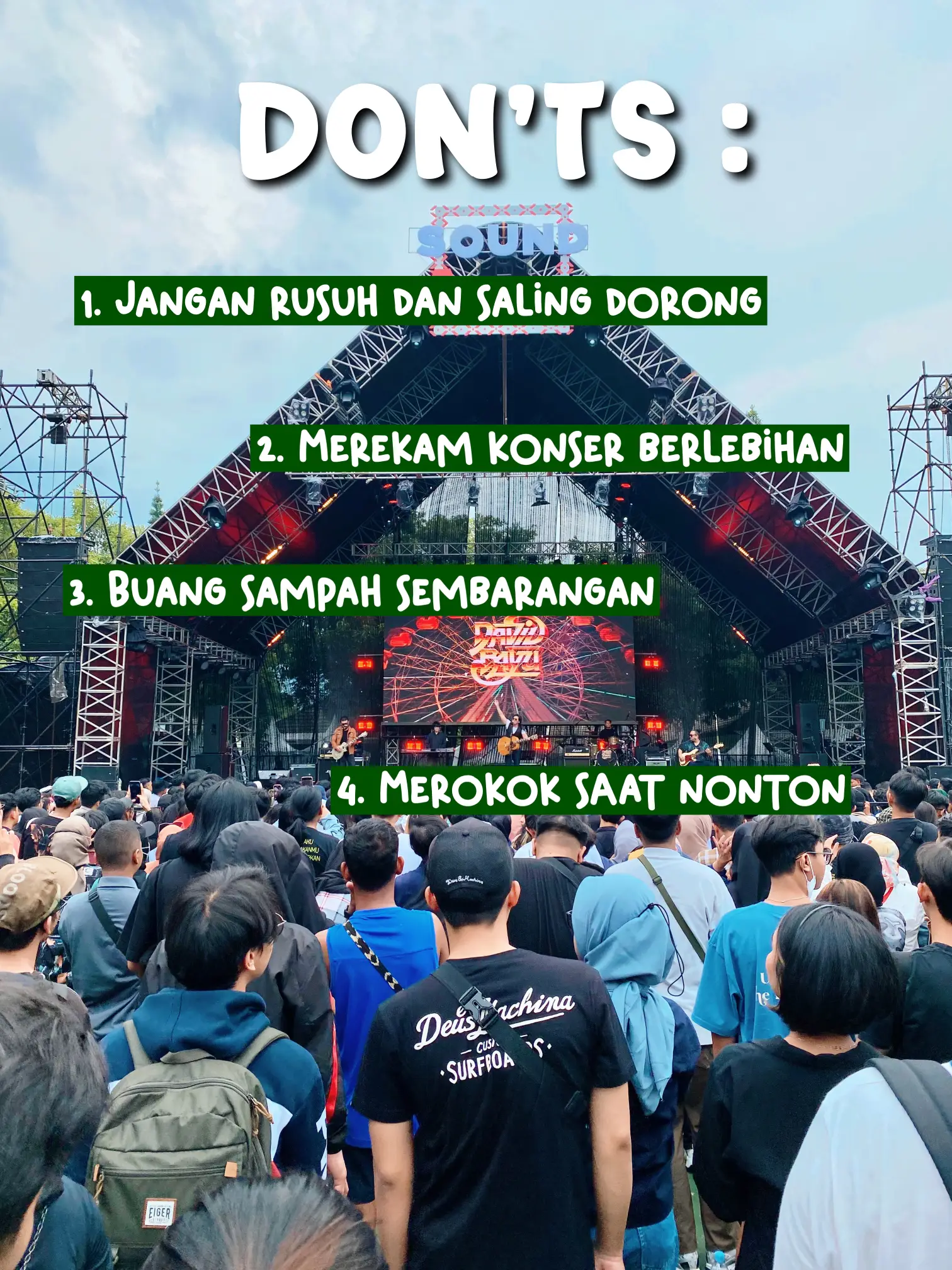 Do’s & Don’ts Nonton Konser | Galeri diposting oleh nesyaadenisaa | Lemon8