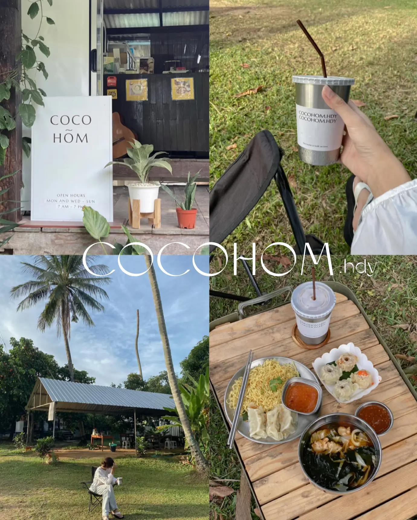 COCOHOM.hdy | คาเฟ่ในสวนมะพร้าว 🌴🥟 | แกลเลอรีที่โพสต์โดย png 🛁 | Lemon8