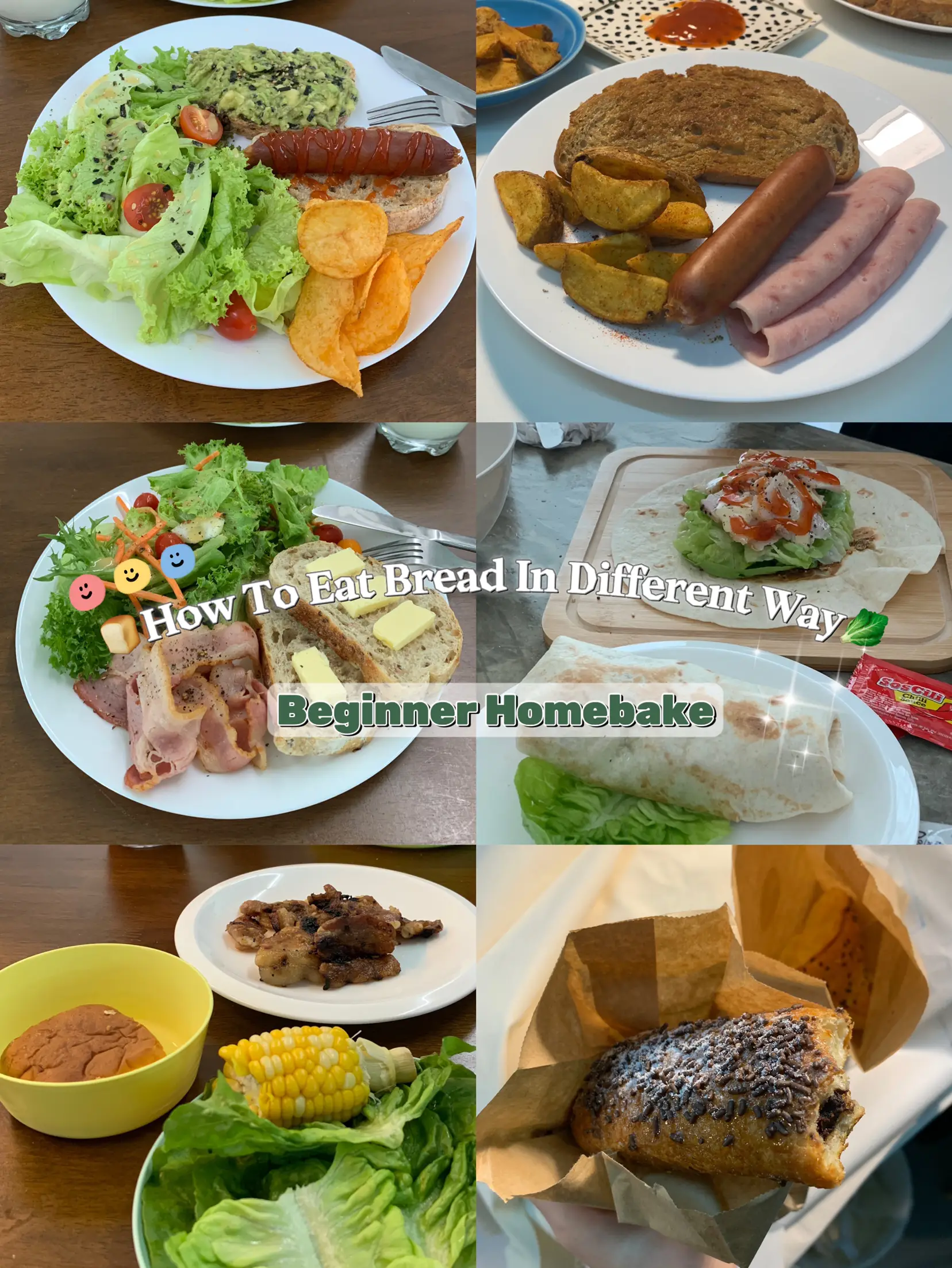 🍞How To Eat Bread In Different Ways🥬 | Galeri disiarkan oleh ______a.57 ...