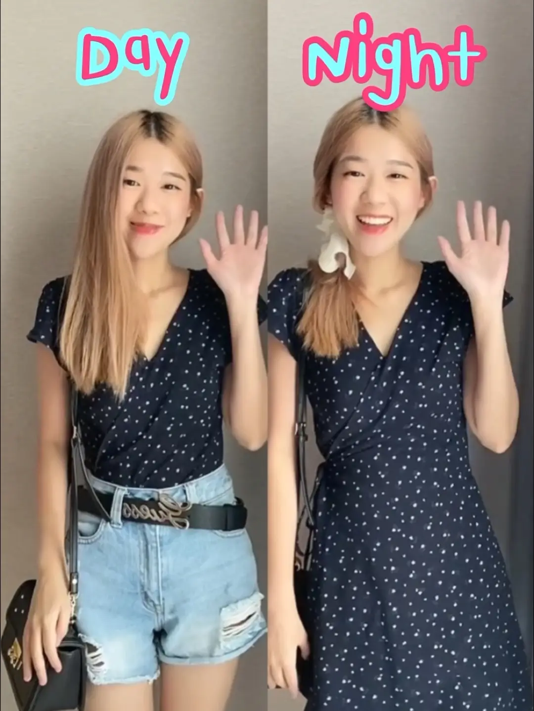 Day & Night กับเดรส 1 ตัว🫶🏻💖 | วิดีโอที่เผยแพร่โดย Praepasaporn | Lemon8