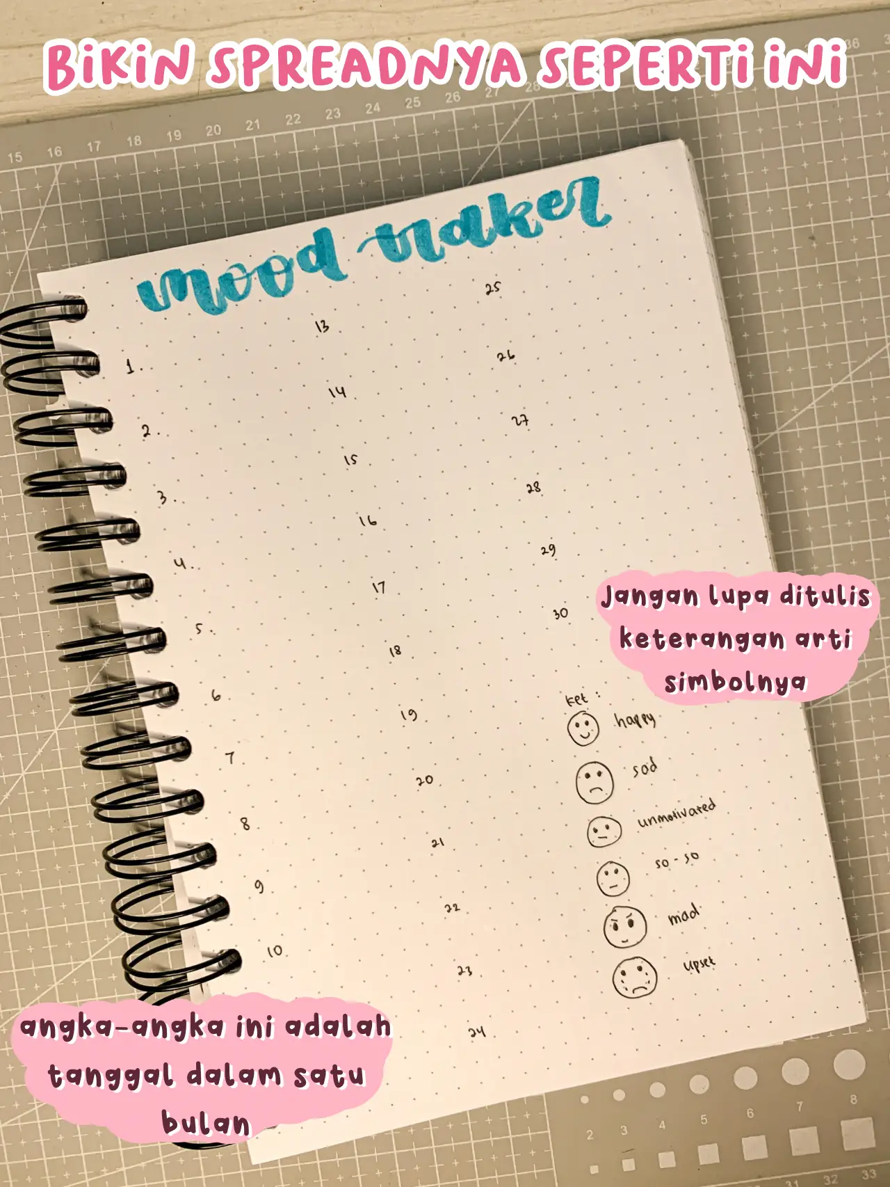 JOURNALING WITH ME: HOW TO MAKE MOOD TRACKER | Galeri diposting oleh studyssha | Lemon8