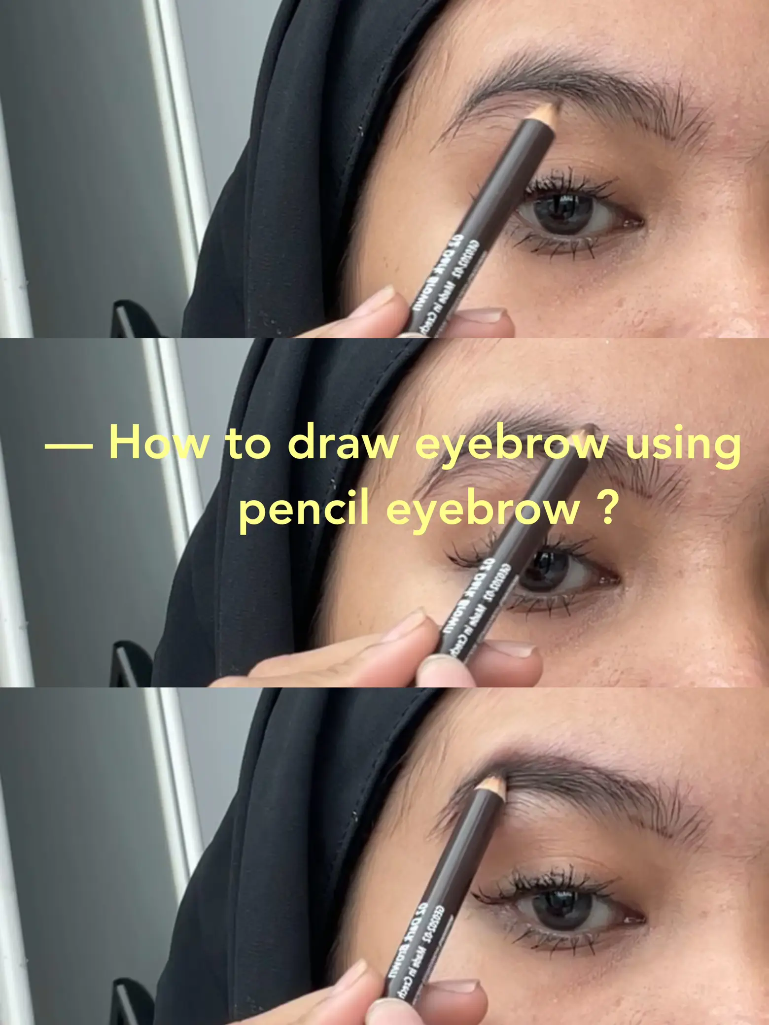 How to draw eyebrow using pencil eyebrow👀 | Galeri diposting oleh ...