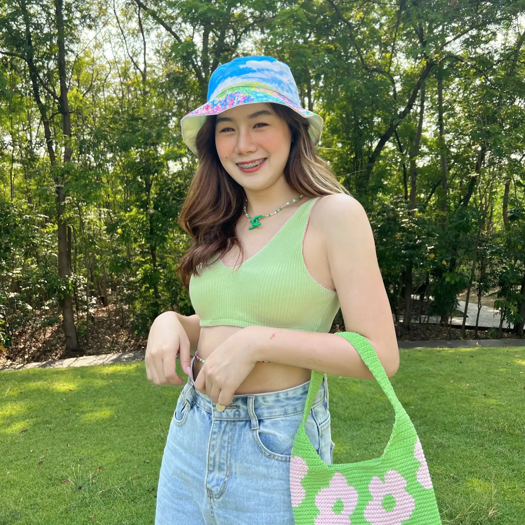 Ootd all green 🍐 | แกลเลอรีที่โพสต์โดย Ppairr.ss | Lemon8