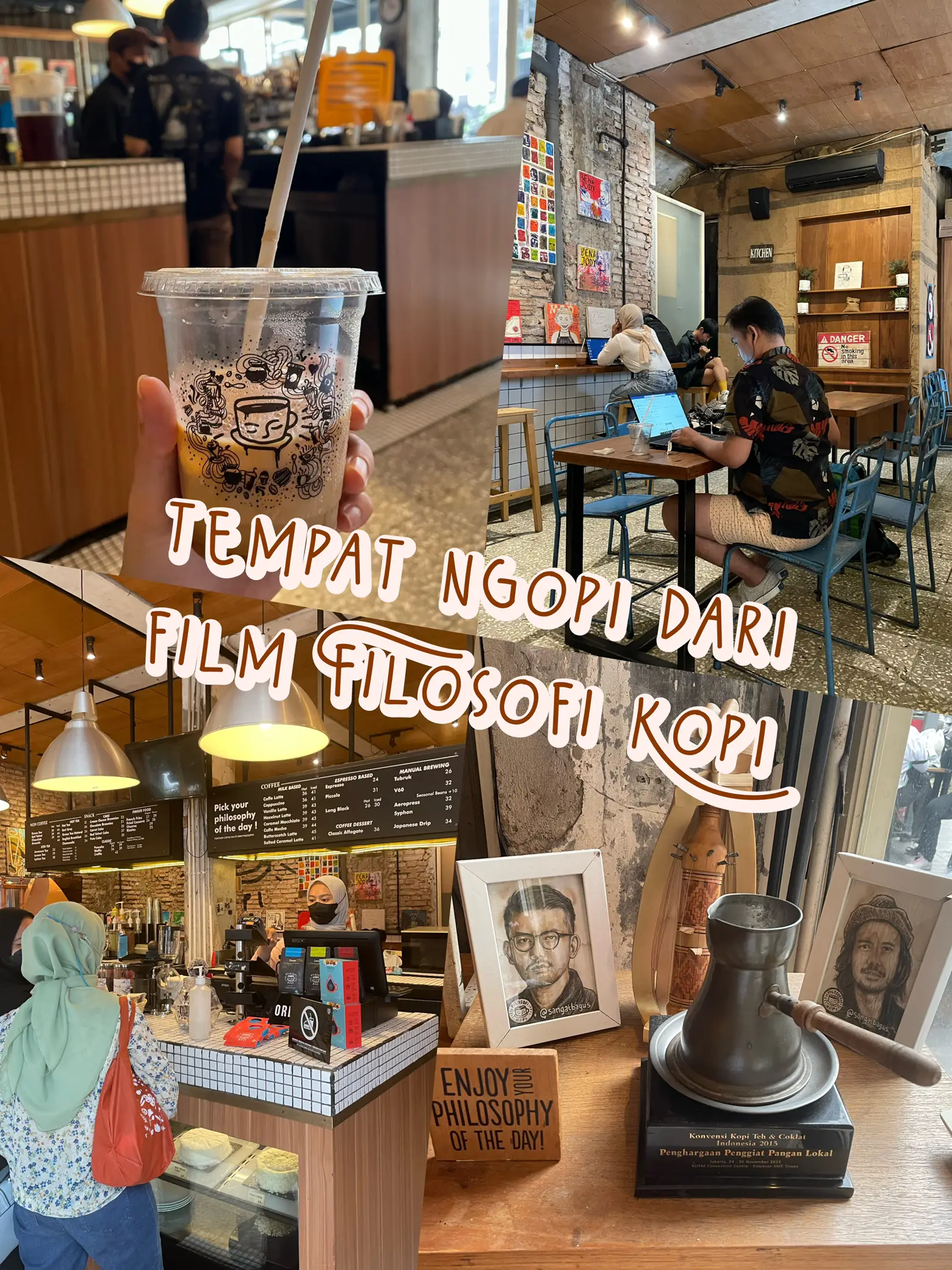 Tempat Ngopi dari Film Filosofi Kopi☕️ | Galeri diposting oleh stefanie | Lemon8