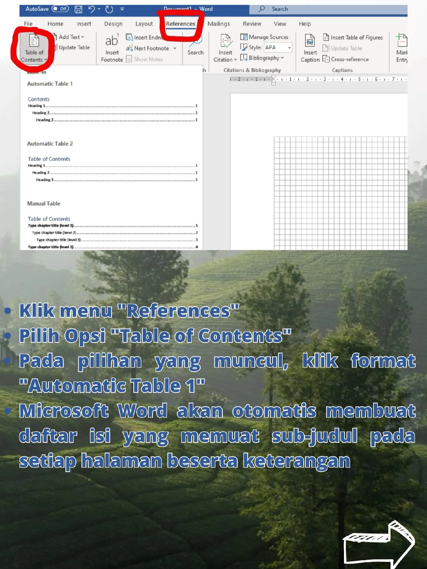 CARA EZ BUAT DAFTAR ISI DI WORD | Galeri diposting oleh Kiwe || Polygot | Lemon8