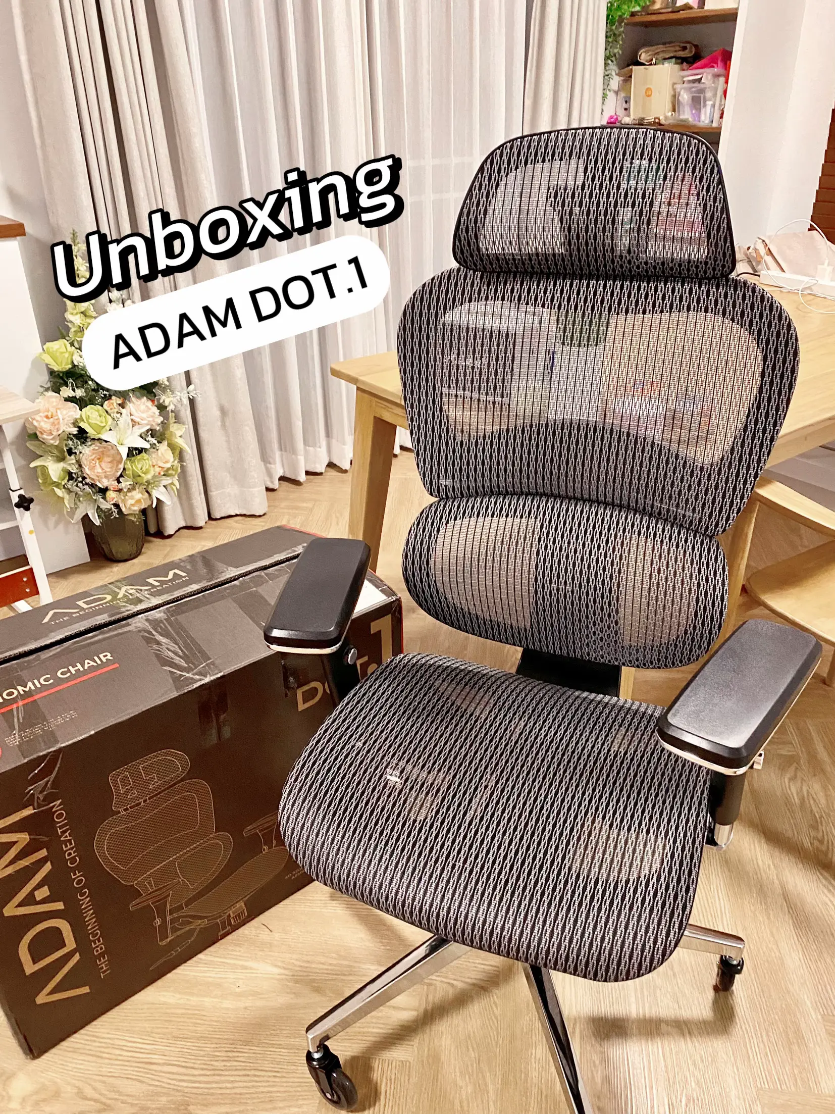 Unboxing เก้าอี้ ADAM DOT.1 Ergonomic chair 🪑 | Gallery posted by พิมบ้านบ้าน | Lemon8