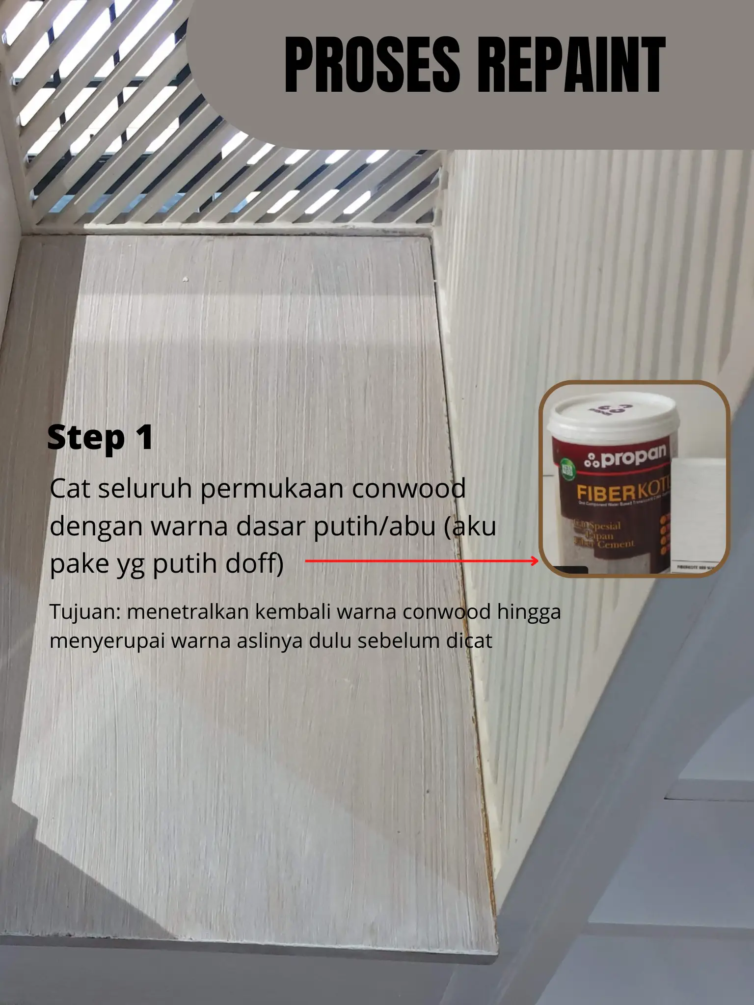 Cara REPAINT cat conwood dan TIPS-nya biar rapi! | Galeri diposting oleh ZAF Home | Lemon8