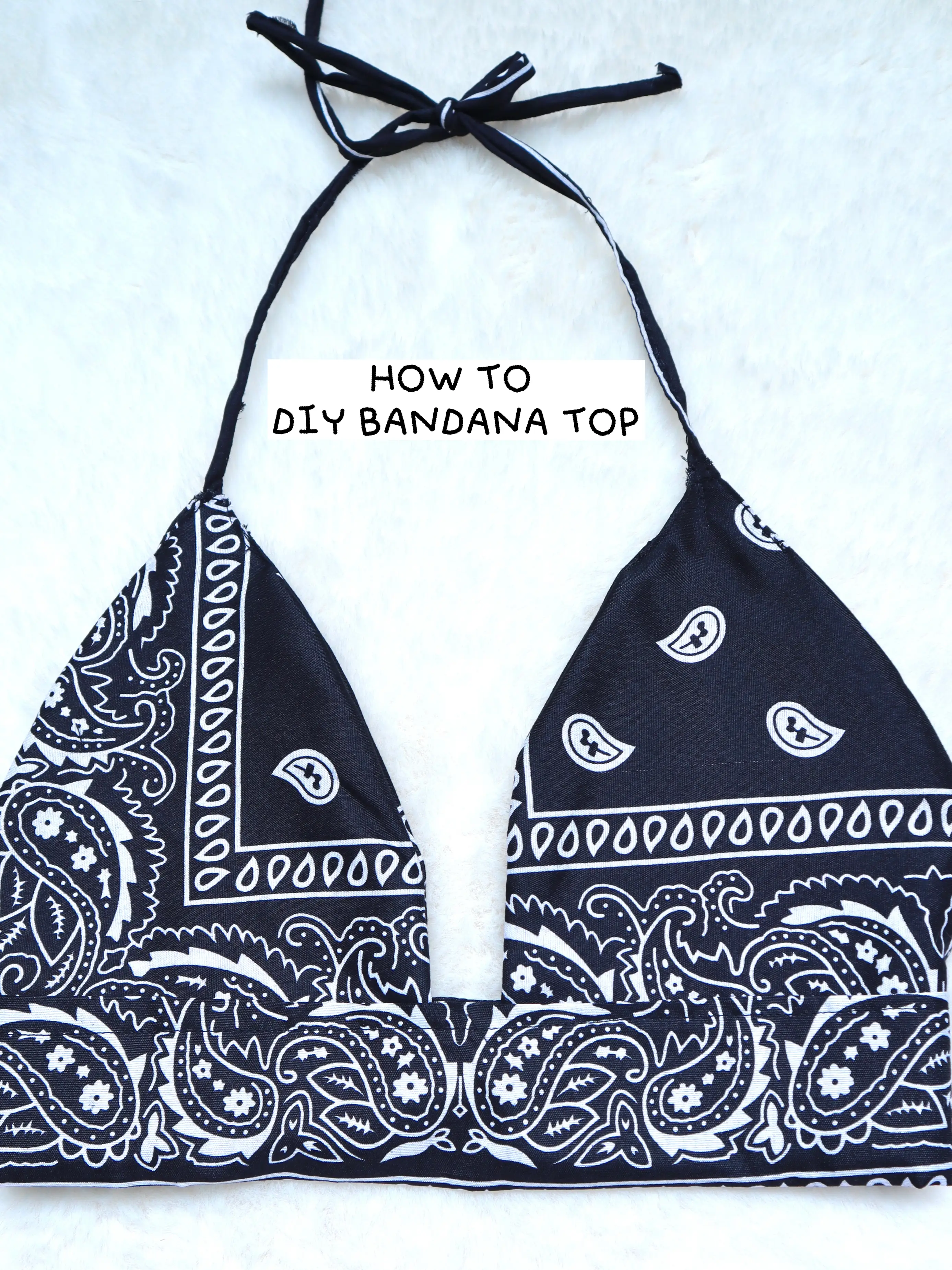 DIY TOP BANDANA TOP | วิดีโอที่เผยแพร่โดย SODACHIC | Lemon8