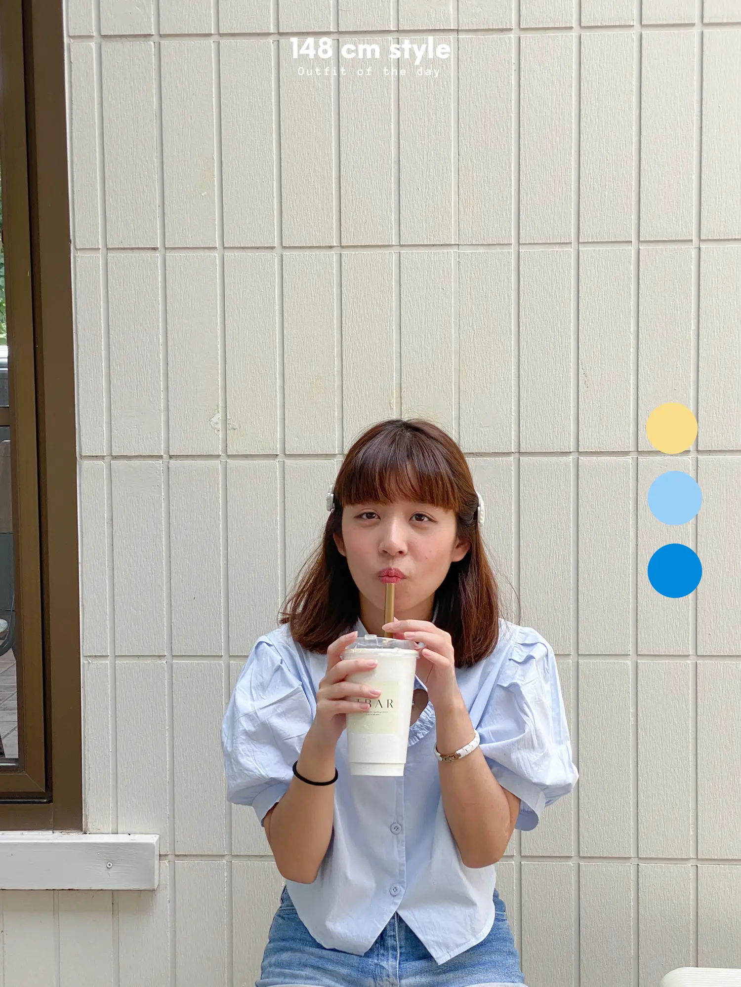 🧵148cm’s OOTD | วั น ศุ ก ร์ สี ฟ้า🪡☁️ 💙 | แกลเลอรีที่โพสต์โดย pattaling.🏔 | Lemon8